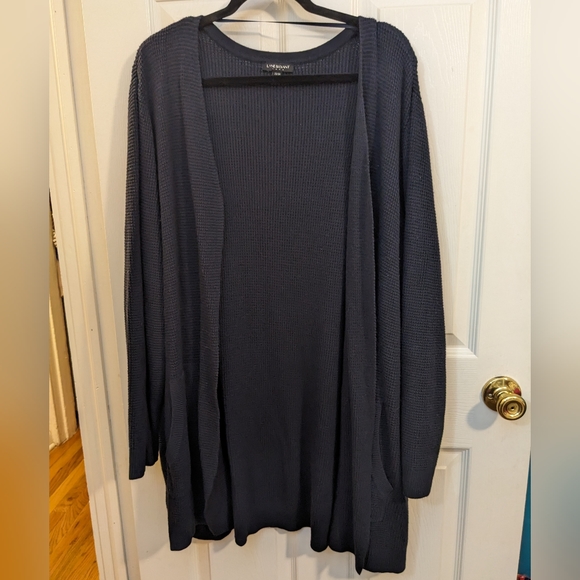 Lane Bryant | Sweaters | Lane Bryant Navy Blue Duster With Pockets Size ...